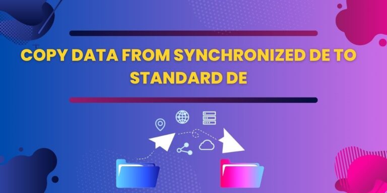 Copy Synchronized Data Extension to Standard Data Extension - SFMC ...